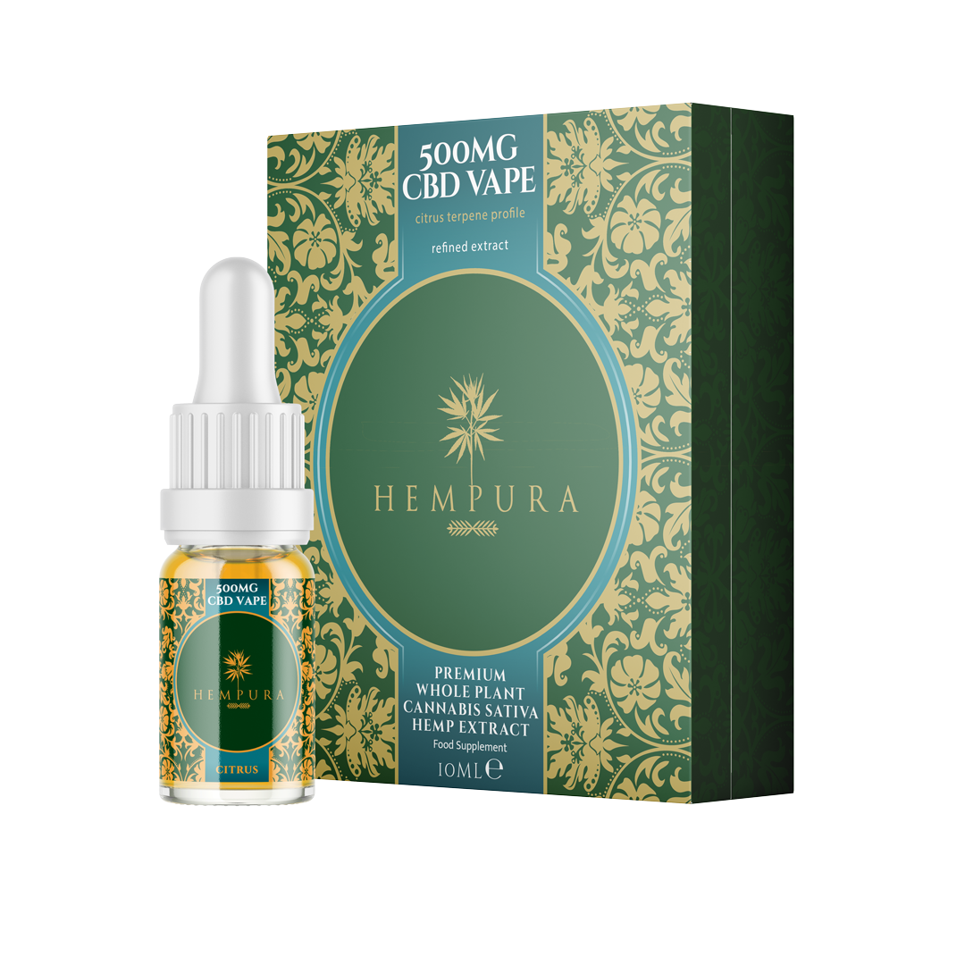 Hempura Best CBD Vape With Terpene 500mg by BRITISH CANNABIS